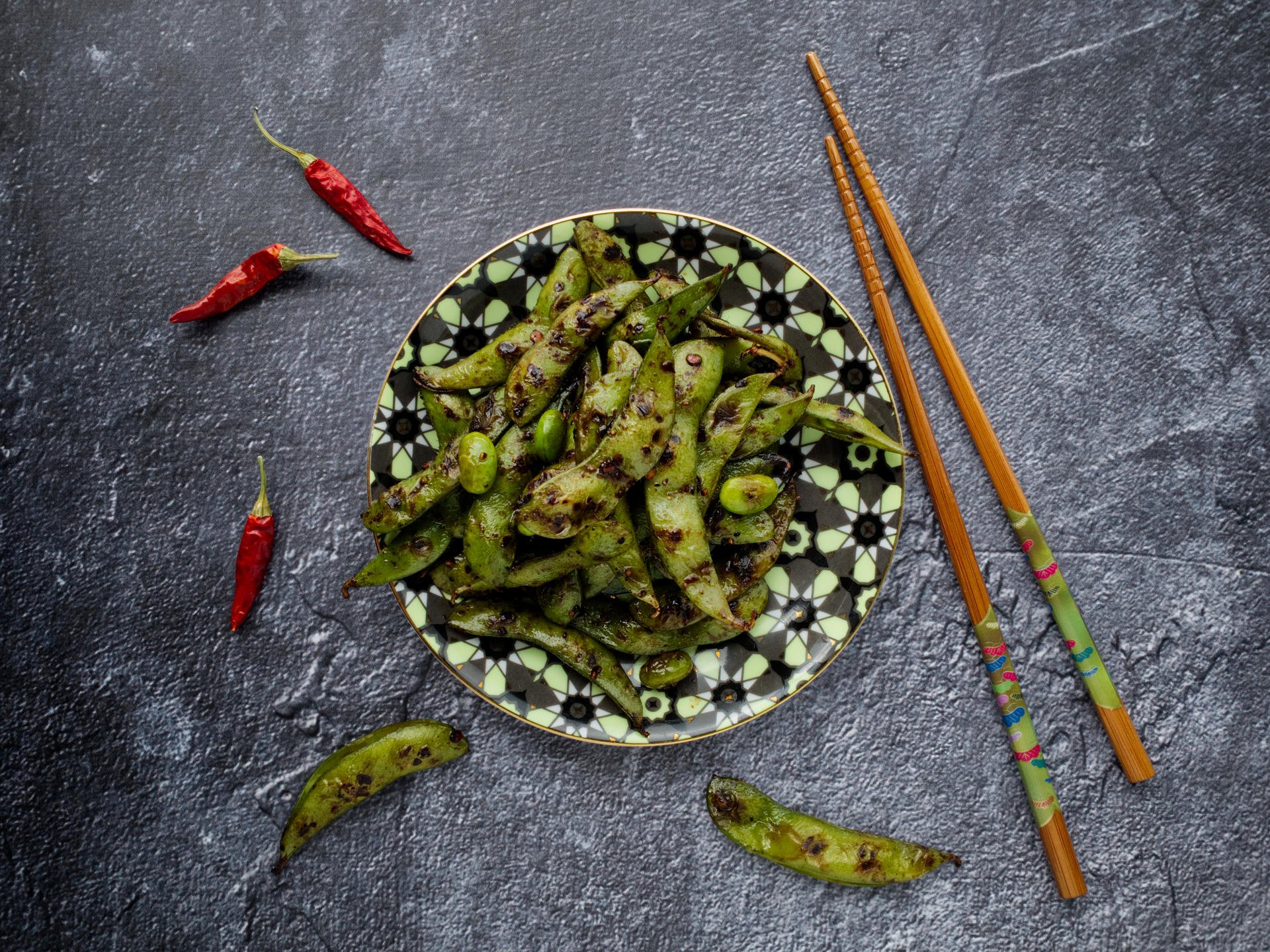 Quick and Easy Smoky Edamame with Chilli Recipe